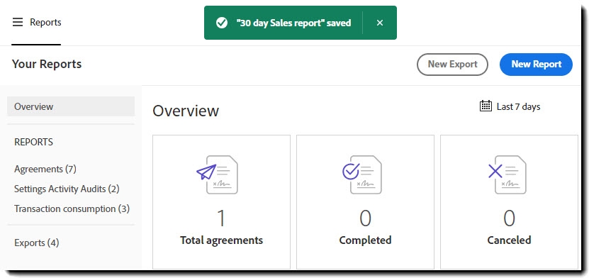 Create a new report chart
